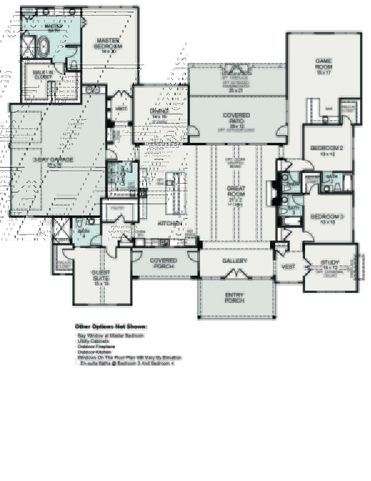 Midland Floor Plan | New Home in High Meadow Estates, Montgomery