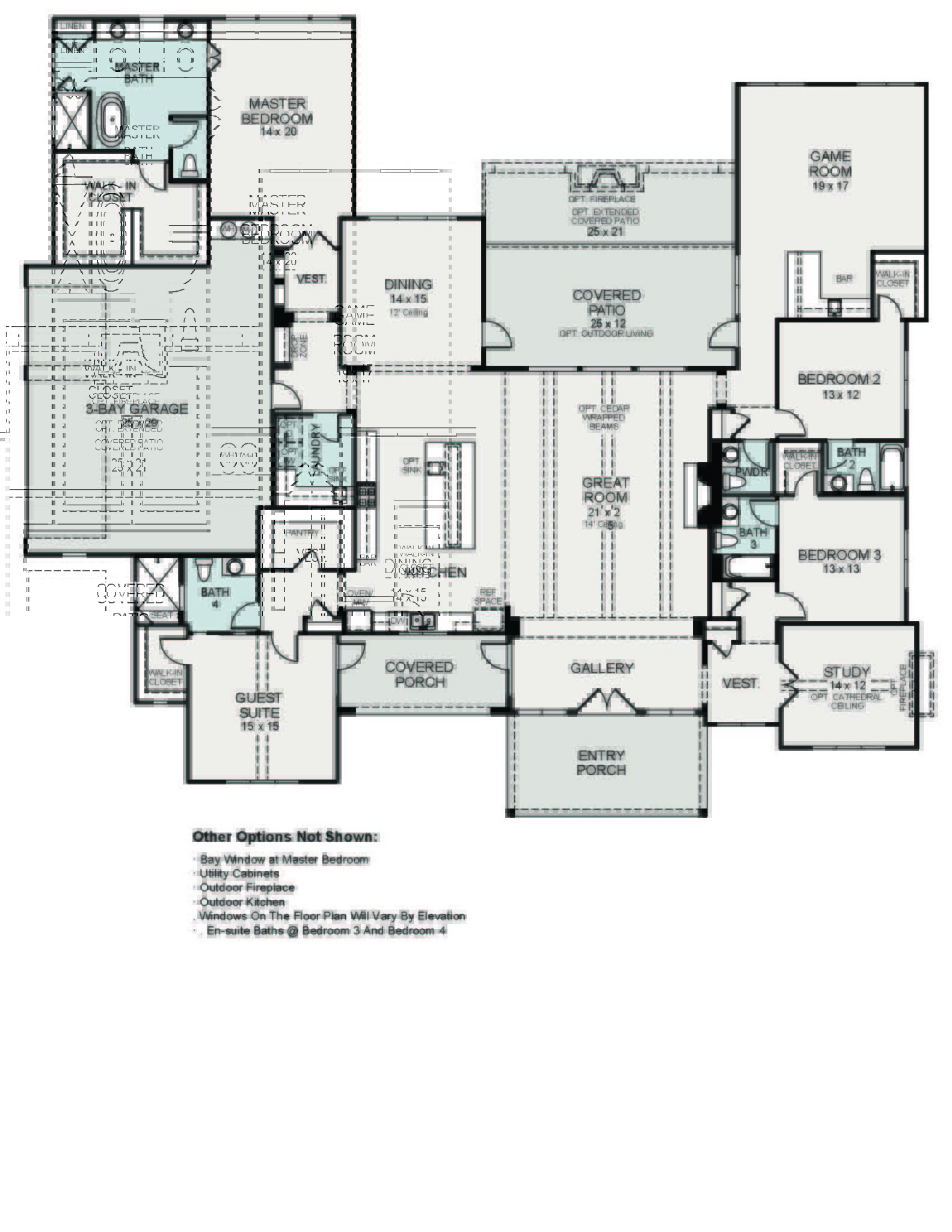 Midland Floor Plan | New Home in High Meadow Estates, Montgomery