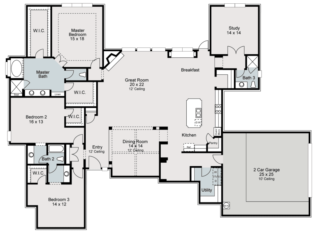 Cologne Floor Plan | New Home in Enchanted Bluff, Garden Ridge