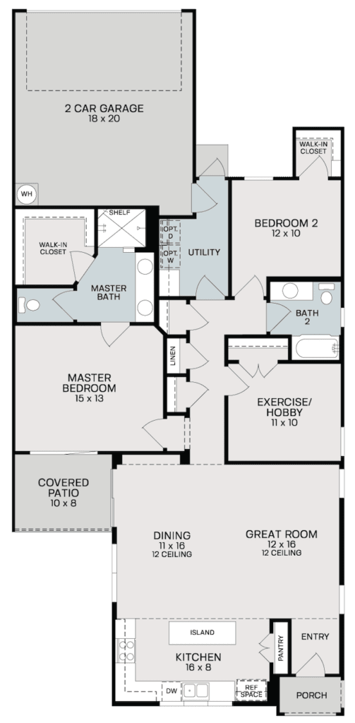 Mason Floor Plan | New Home in Vida Townhomes, San Antonio