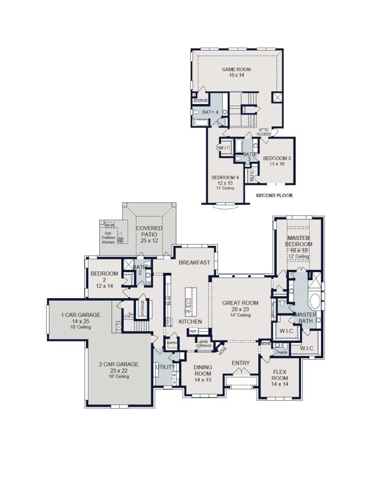 Mitchell Floor Plan | New Home in Enchanted Bluff, Garden Ridge